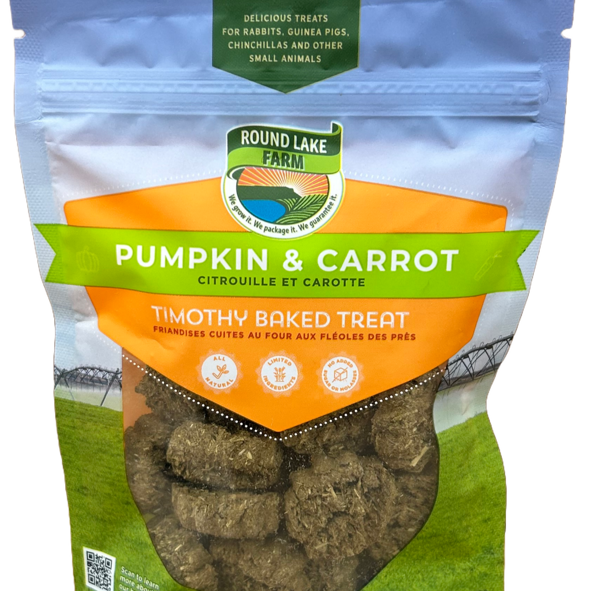 3oz Timothy Carrot & Pumpkin Baked Treat – Round Lake Farm